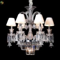 China Crystal Creative Simple Crystal Candle Chandelier Home Glass Tube Droplight for sale