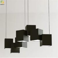 China Home Hotel Acrylic Iron Art Baking Paint Black White LED Modern  Pendant Light for sale