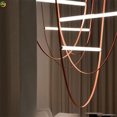 China Home/Hotel Metals Art Baking Paint Brown LED Modern  Pendant Light for sale