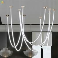China Home/Hotel Metals Art Baking Paint White  Line Decoration LED Ceiling Light for sale