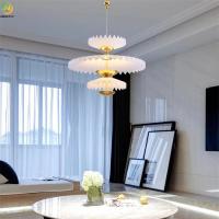 China Acrylic Home/Hotel Metals Art Baking Paint Gold LED Modern  Pendant Light for sale