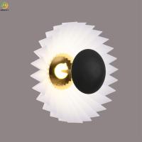 China Acrylic Home/Hotel Metals Art Baking Paint Gold LED Modern  Wall Light for sale