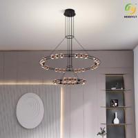 China 450 Duplex Dining Room Chandelier Circle LED Luxury Nordic for sale