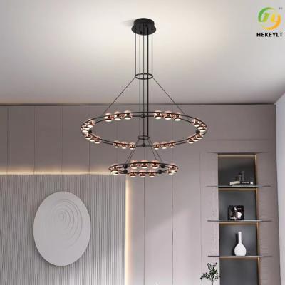 China 450 Duplex Dining Room Chandelier Circle LED Luxury Nordic for sale