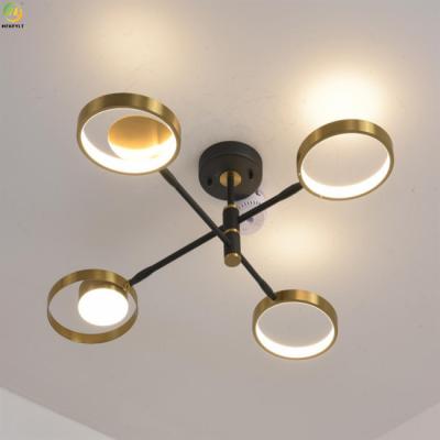 China Home/Hotel Metals Art Baking Paint Gold LED Modern  Pendant Light for sale