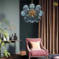 China Postmodern Luxury Glass Pendant Light G9 3000k For Living / Dining Room for sale