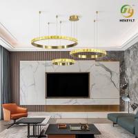 China Restaurant LED Clear Amber Modern Ring Light Postmodern Light Luxury for sale