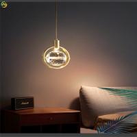 China Iron Electroplating Crystal Home Art Baking Paint Gold LED Nordic Pendant Light for sale