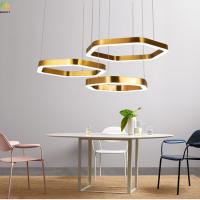 China Mirror Titanium Home Art Baking Paint Gold LED Nordic Pendant Light for sale