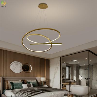 China Mirror Titanium Home Art Baking Paint Gold LED Nordic Pendant Light for sale