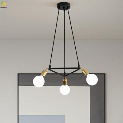 China Iron Pendant Light Home Art Baking Paint Black LED Nordic Pendant Light for sale