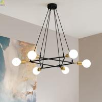 China Iron Pendant Light Home Art Baking Paint Black LED Nordic Pendant Light for sale