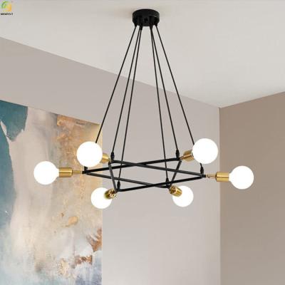 China Iron Pendant Light Home Art Baking Paint Black LED Nordic Pendant Light for sale