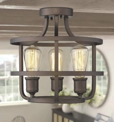 China Iron Pendant Light Home Art Baking Paint Black Coffee LED Nordic Pendant Light for sale