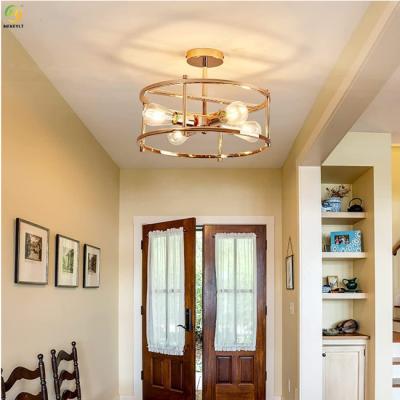 China Iron Pendant Light Home Art Baking Paint Gold LED Nordic Pendant Light for sale