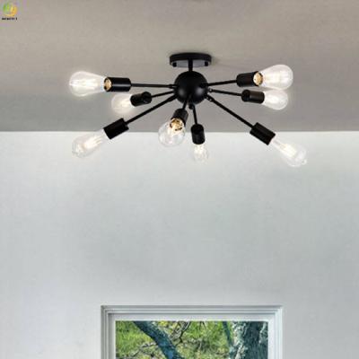 China Iron Pendant Light Home Art Baking Paint Black LED Nordic Pendant Light for sale
