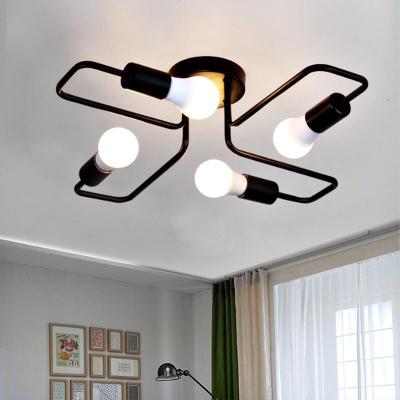 China Iron Pendant Light Home Art Baking Paint Black LED Nordic Pendant Light for sale