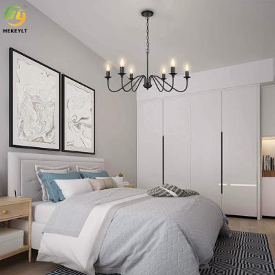 China Led Nordic Iron Black Pendant Light Used For Restaurant Living Room for sale