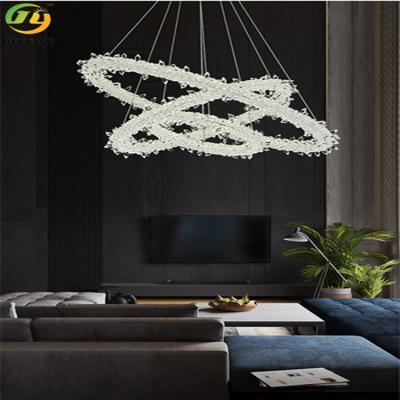 China Modern Strip Crystal Pendant Light For Home / Hotel / Showroom for sale