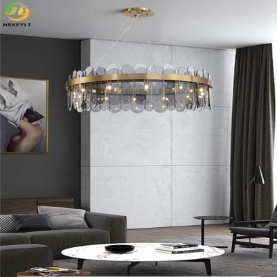 China Home Hotel Copper Glass Pendant Light G9 Postmode Luxury for sale