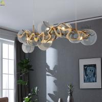 China Iron Electroplating Nordic Crystal Pendant Light Home Art Baking Paint Gold E14 for sale