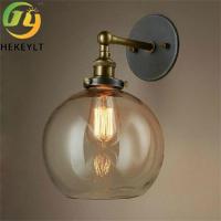 China Nordic Clear Glass Wall Lamp E26 Fashionable Indoor Corridor Decoration for sale