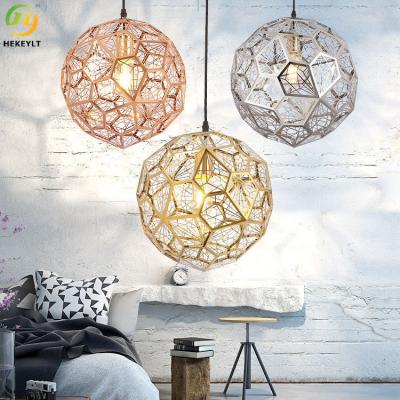 China Gold Stainless Steel Nordic Pendant Light E26 For Showroom Bedroom for sale