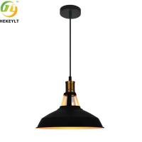 China Hot Sale Nordic E26 Bulb Base Iron Finish Black Pendant Light for sale