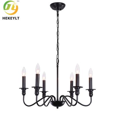China Industrial Retro Style Iron Pendant Light 6 Heads for sale