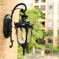 China Aluminium Glass Modern Sconce Wall Light E26 For Garden Villas for sale