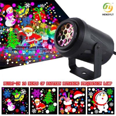 China Laser Snowflake Projection Landscape Lamp 16 Patterns For Christmas Holiday Party Bar for sale