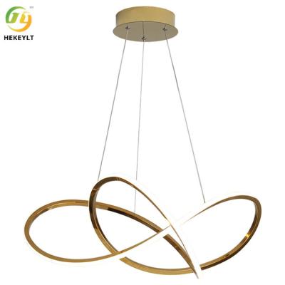 China Stainless Steel Clover Art Chandelier Nordic Modern LED Pendant for sale