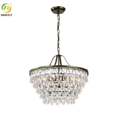China E12 Modern Luxury Clear Tiered Led Chandelier With Crystal Accents for sale