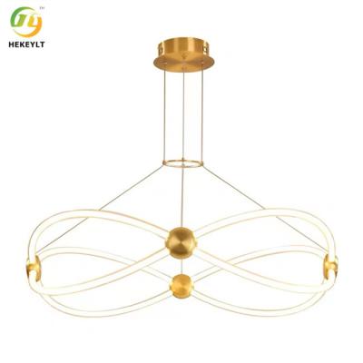 China Nordic Modern Chandelier LED Pendant Geometric Aluminum Art for sale