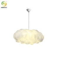 China LED Textile Cloud Shaped Modern Pendant Light E26 Bulb Base Creative for sale