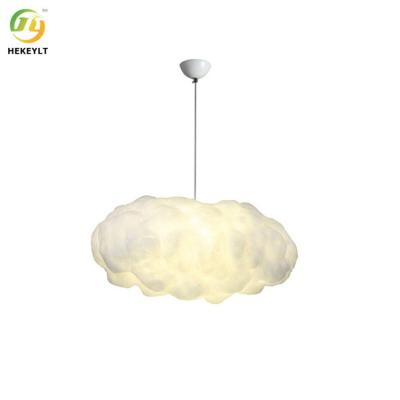 China LED Textile Cloud Shaped Modern Pendant Light E26 Bulb Base Creative for sale