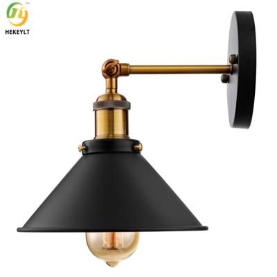 China Unique Vintage Industrial E26 Iron Wall Lamp Swing Arm Indoor for sale