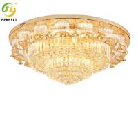 China Classic Luxury Gold Modern Led Crystal Ceiling Lamp E14 Bulb Base for sale