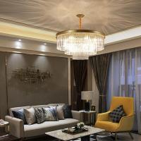 China Modern Gold Crystal Pendant Light Luxury Chandeliers AC85 - 265V for sale