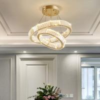 China Modern Ring Pendant Light Led Lamp Decorative Crystal Chandelier For Dining Living Room for sale