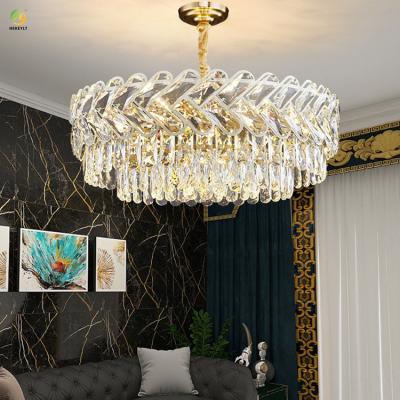 China LED K9 Luxury Crystal Pendant Light Contemporary Classic Hotel Villa Decorative for sale