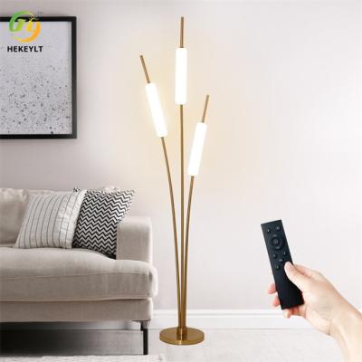 China Nordic Style Gold Modern LED Floor Light Metal Material 45 Watt for sale