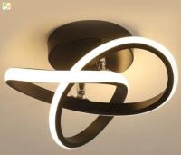 China Modern Simple Aluminum Led Ceiling Lamp Built In Curved Shaped for sale
