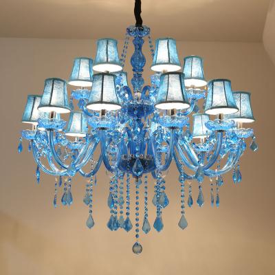 China Modern Wedding Luxury Hanging Candle Light With Crystal Chandelier for sale