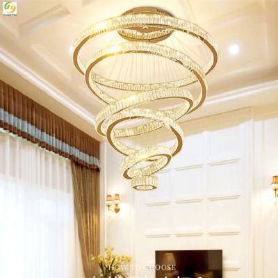 China D20 Bedroom Metal Crystal LED Modern Ring Light Luxury Decorative for sale