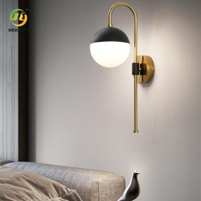 China Iron Metal Wall Modern Wall Lamp Round Living Room TV Background for sale