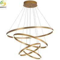 China Dimmable Led Contemporary Ceiling Pendant Light 4 Rings for sale