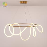China 2200lm Silicone Iron Lamp Modern Ring Light Bedroom Showroom Decoration for sale