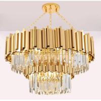 China Clear Luxury Metal Crystal Chandelier For Living Room E14 for sale