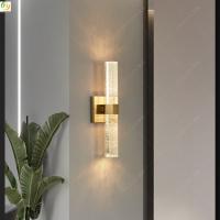China Luxury Metal Crystal Post Modern Wall Light BedroomBackground Decorative for sale